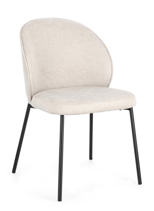 WENDY BLACK BEIGE CHAIR 54a 60b 83h 48.5h1 BIZZOTTO EN